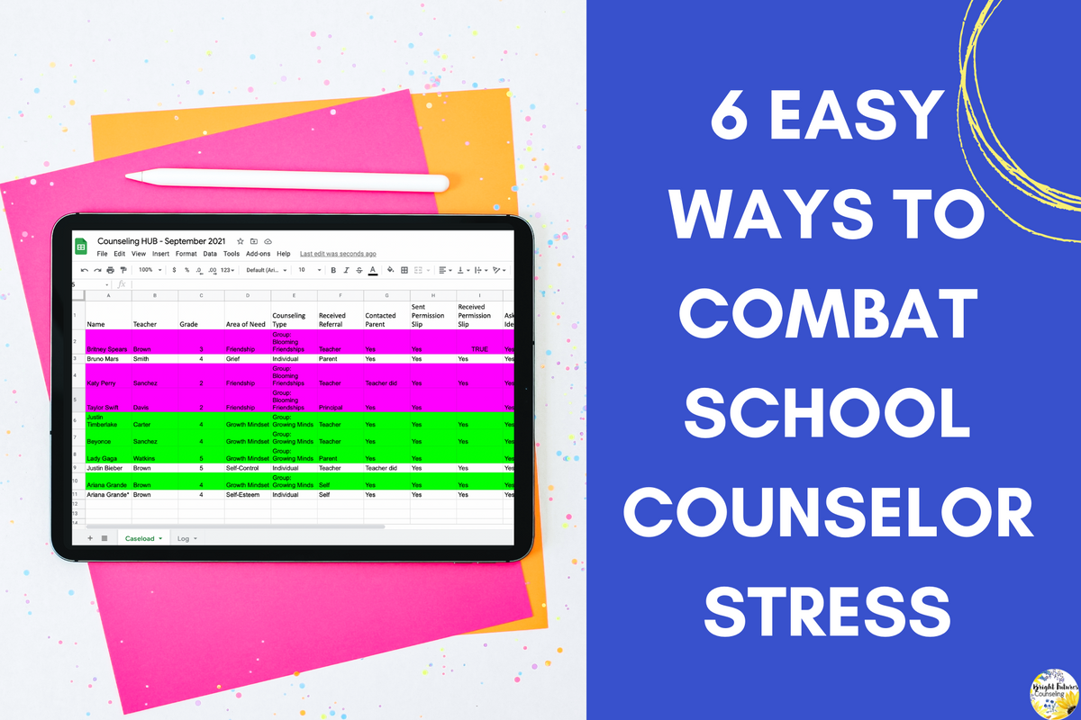 Decrease School Counselor Stress | Bright Futures Counseling