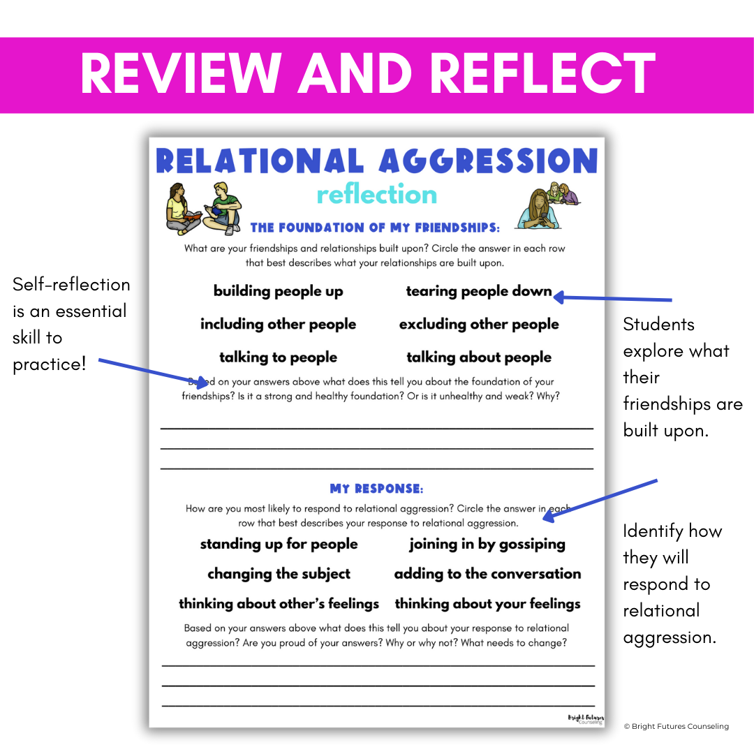Relational Aggression Lesson for Middle School - Middle School Friends