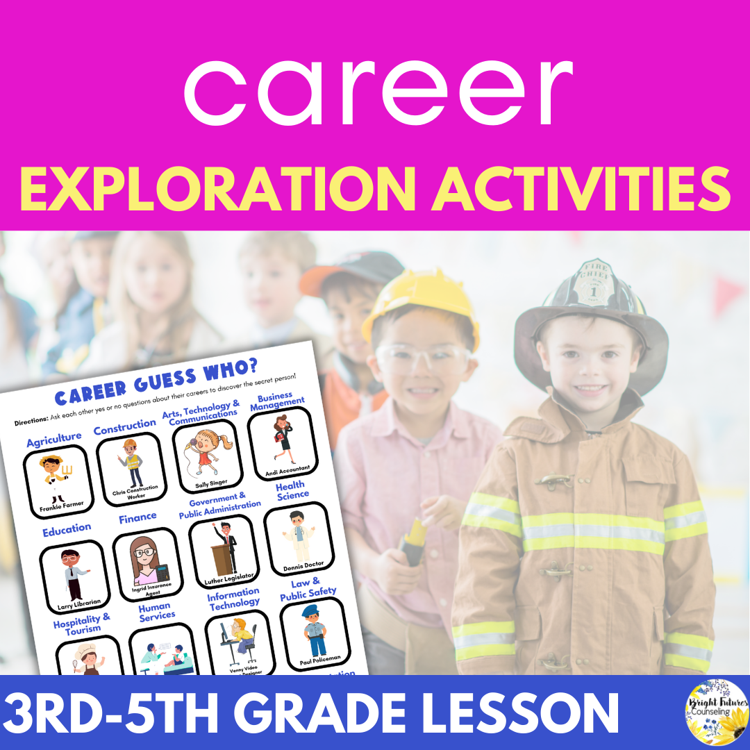 Career Exploration Lesson for Elementary - Career Exploration Workshee