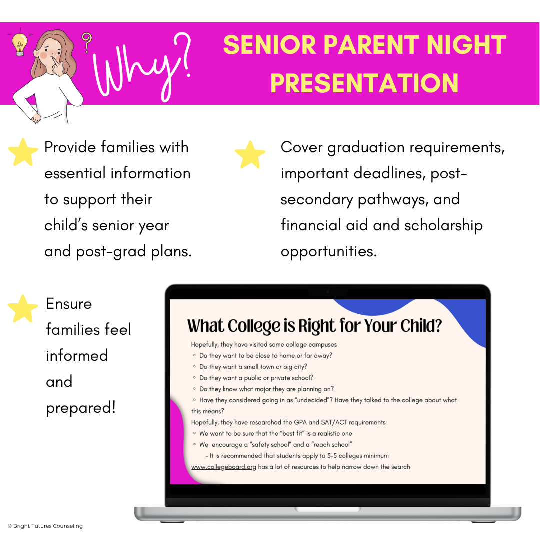 High School Senior Parent Night Presentation - Tools for High School C