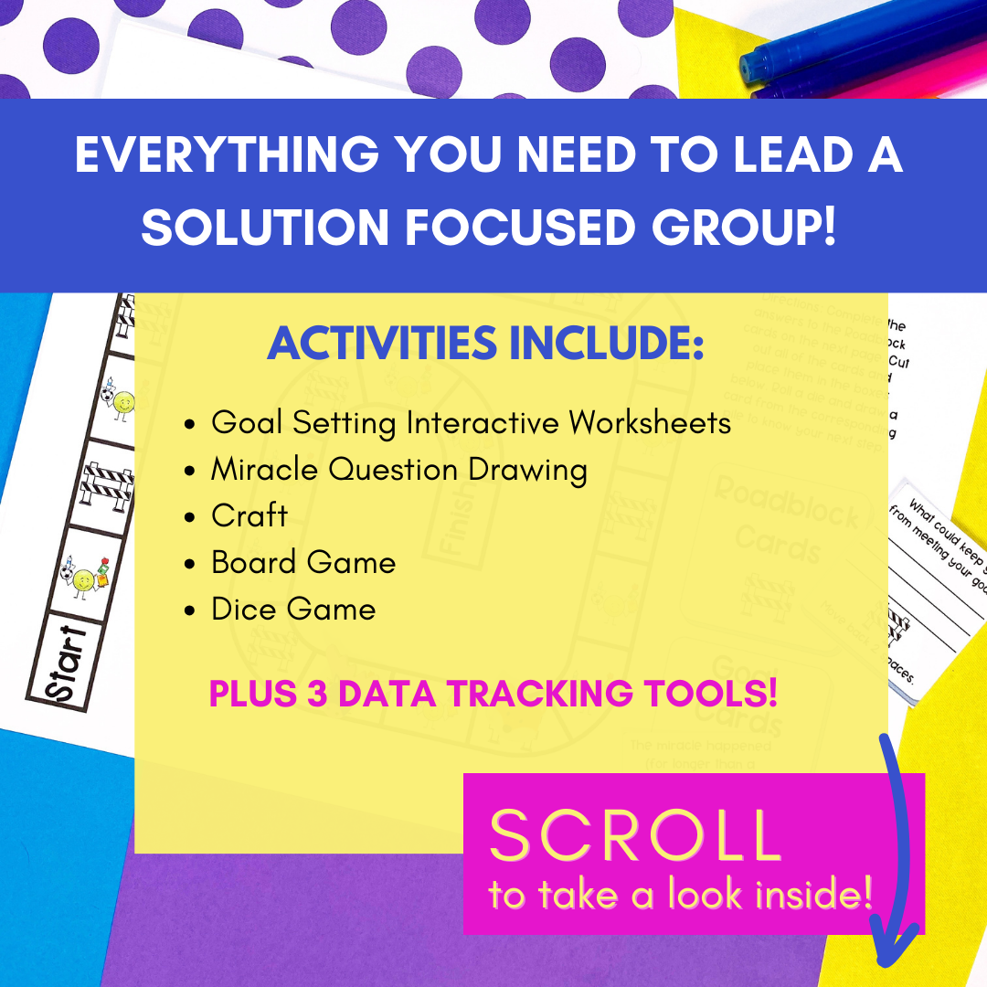 Solution Focused Counseling Individual Curriculum + Data Tracking Tool