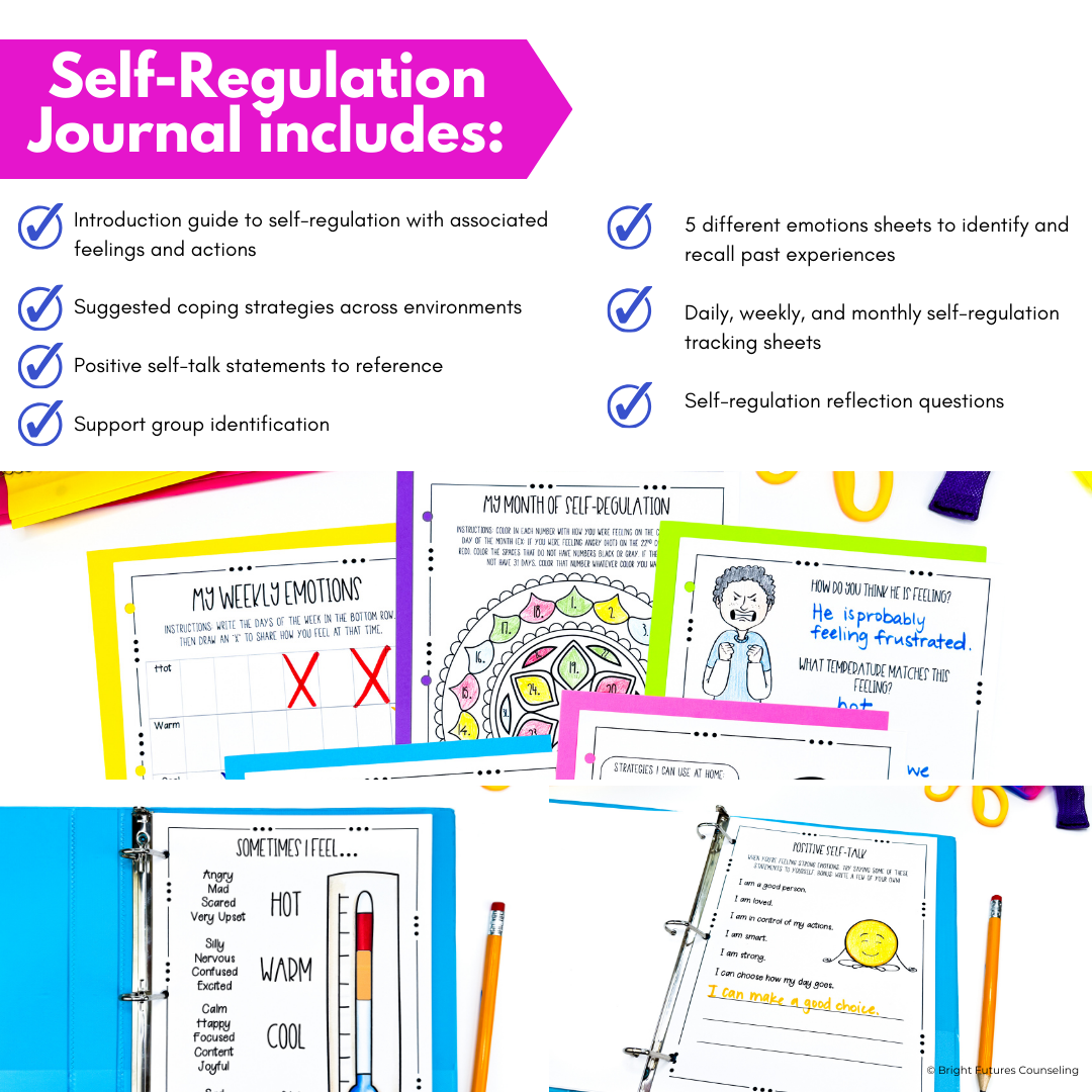 Self-Regulation Coping Skills Journal Emotional Regulation and Managin