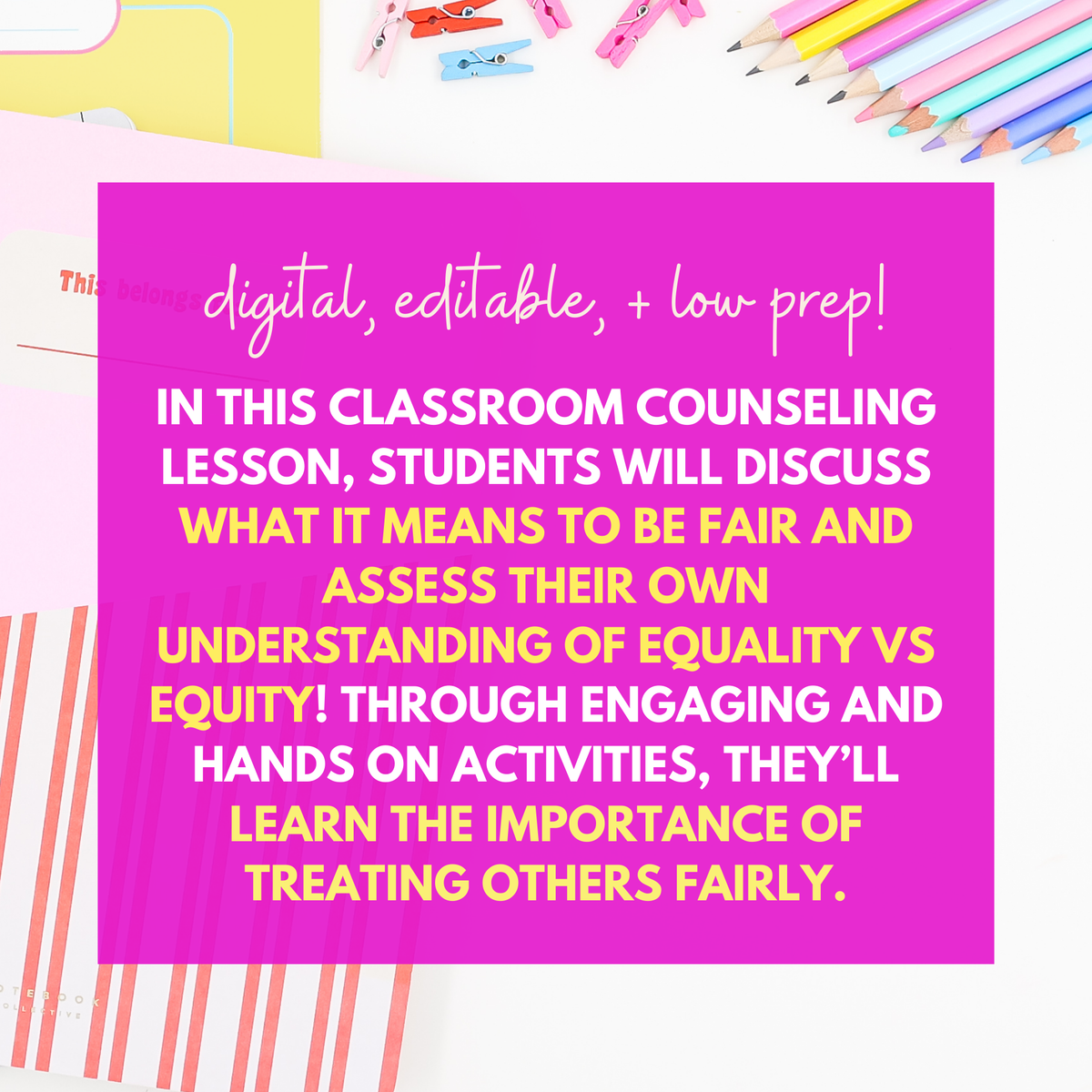 Fairness Activities and School Counseling Lesson on Equality