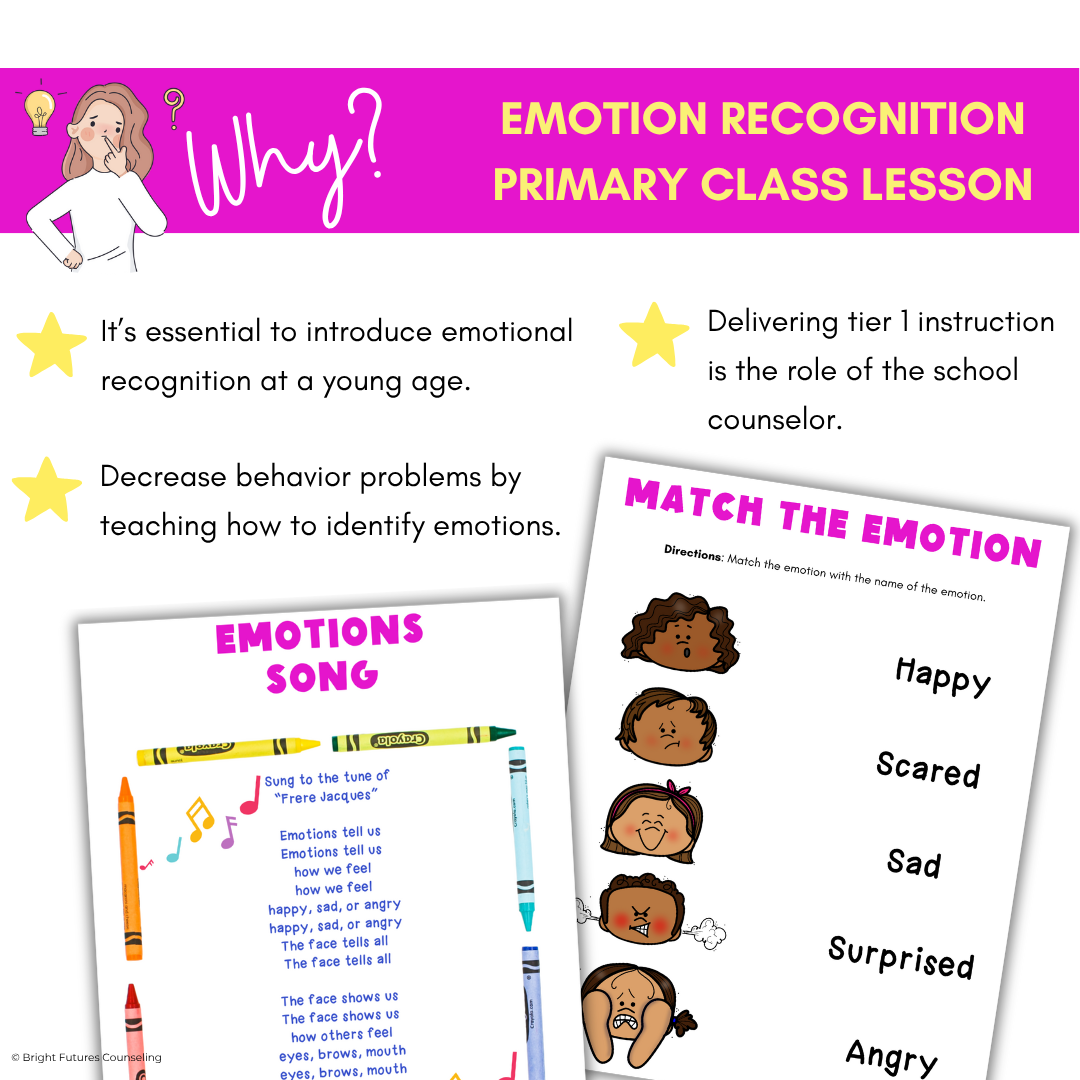 Emotion Identification Feelings Recognition Kindergarten Social Emotio