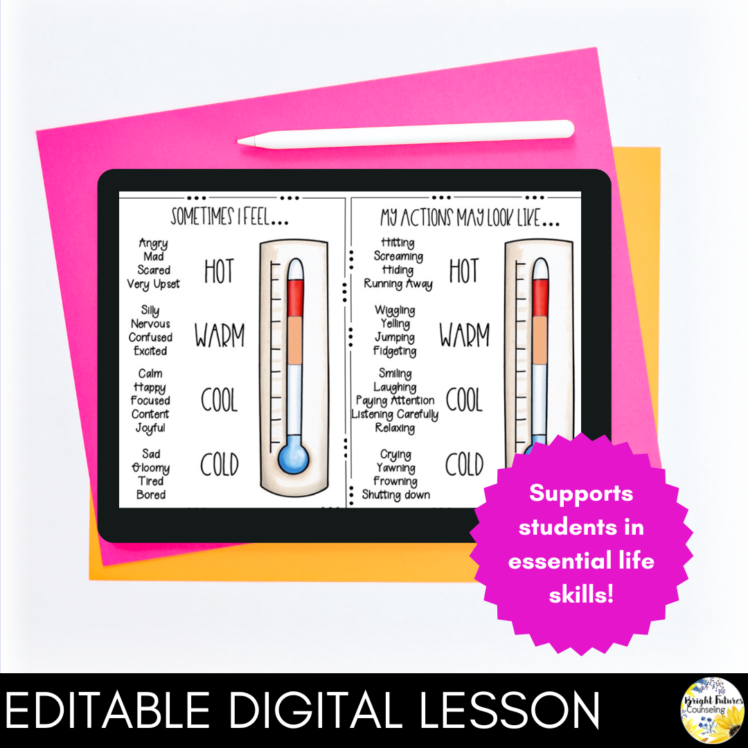 SELF-REGULATION Guidance Lesson - Editable Class Lesson