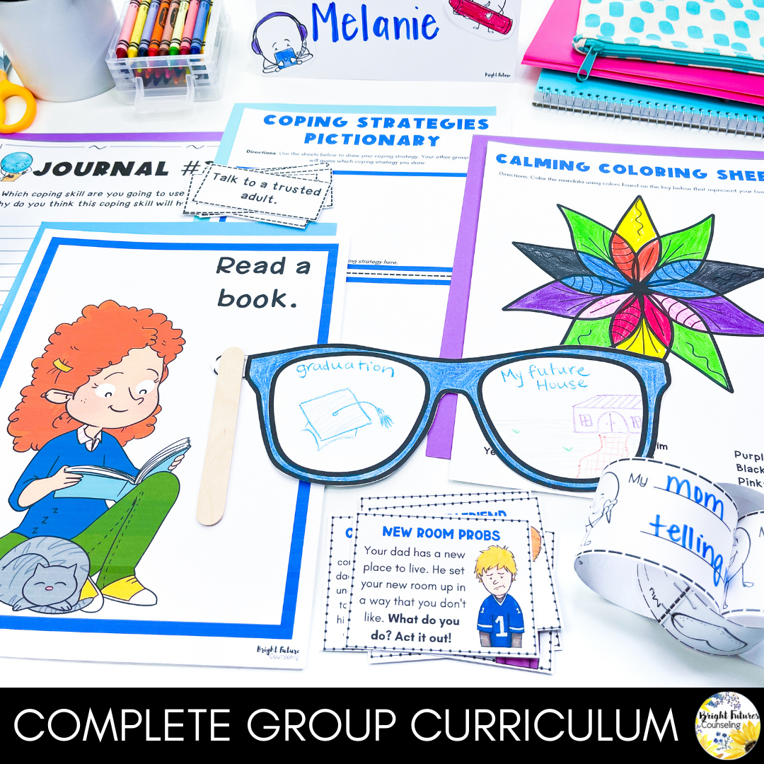 Divorce School Counseling Small Group - 5 Week ASCA & CASEL Aligned Sm