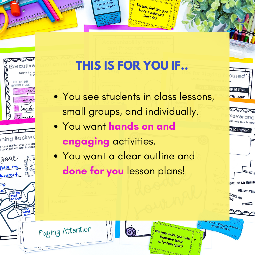 School Counseling Activities for the Year - Elementary Counseling Curr