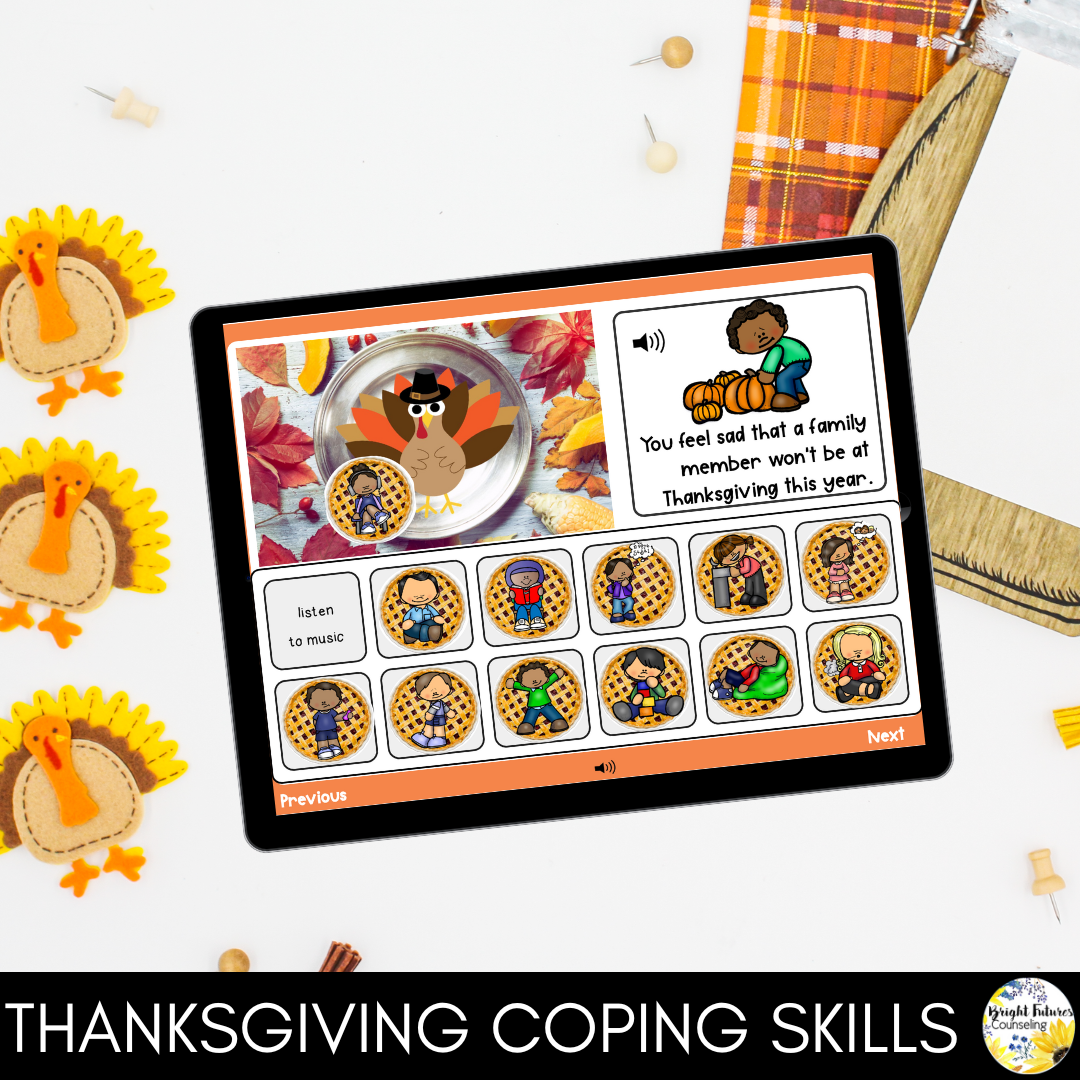 School Counseling Thanksgiving Bundle + Digital Activities for Distanc