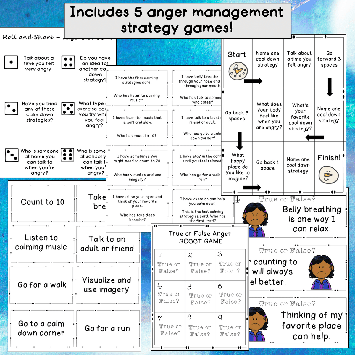 Anger Management Games Chill Zone School Counseling Games