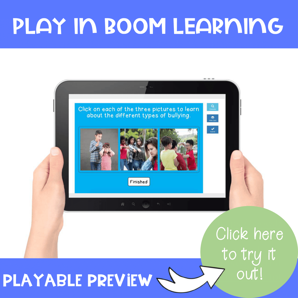 Bullying Prevention Boom Cards - Digital School Counseling SEL Game