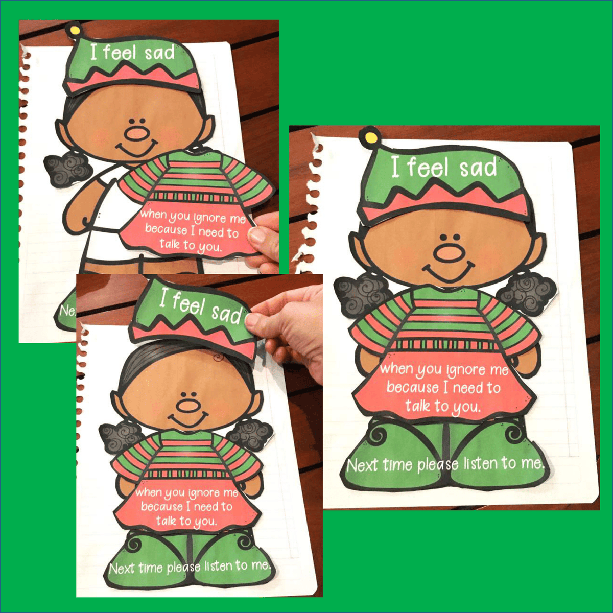 Conflict Resolution Christmas Activity Dress an Elf with I-Statements