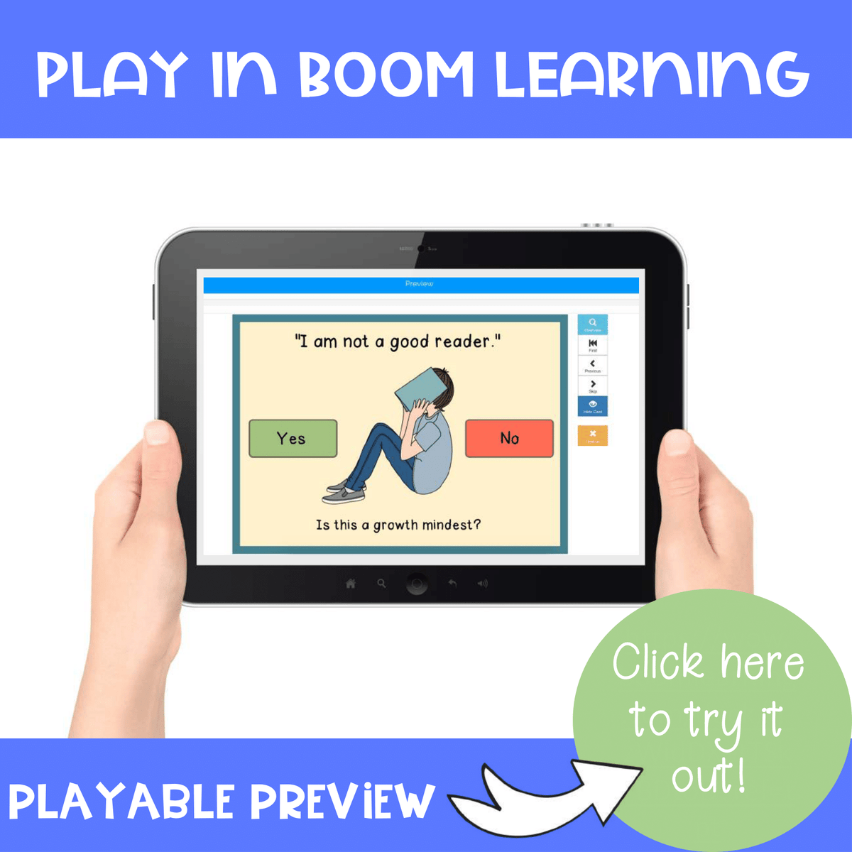 Growth Mindset BOOM CARDS - Digital Perseverance and Growth Mindset Ac ...