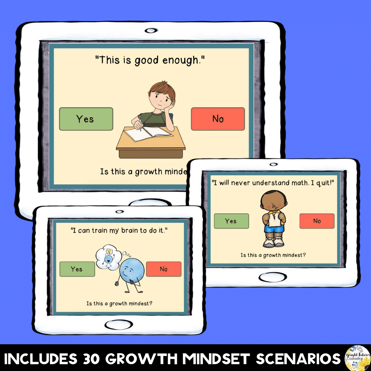 Growth Mindset BOOM CARDS - Digital Perseverance and Growth Mindset Ac ...