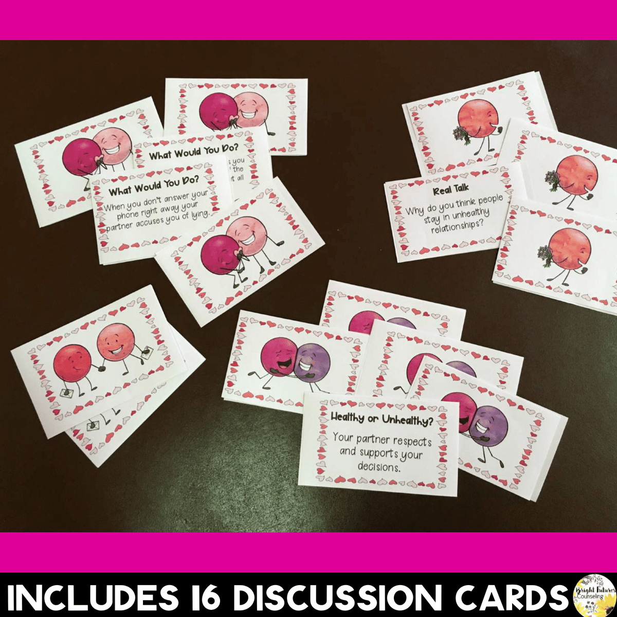 Healthy Vs. Unhealthy Relationships Discussion Cards - Valentine's Day