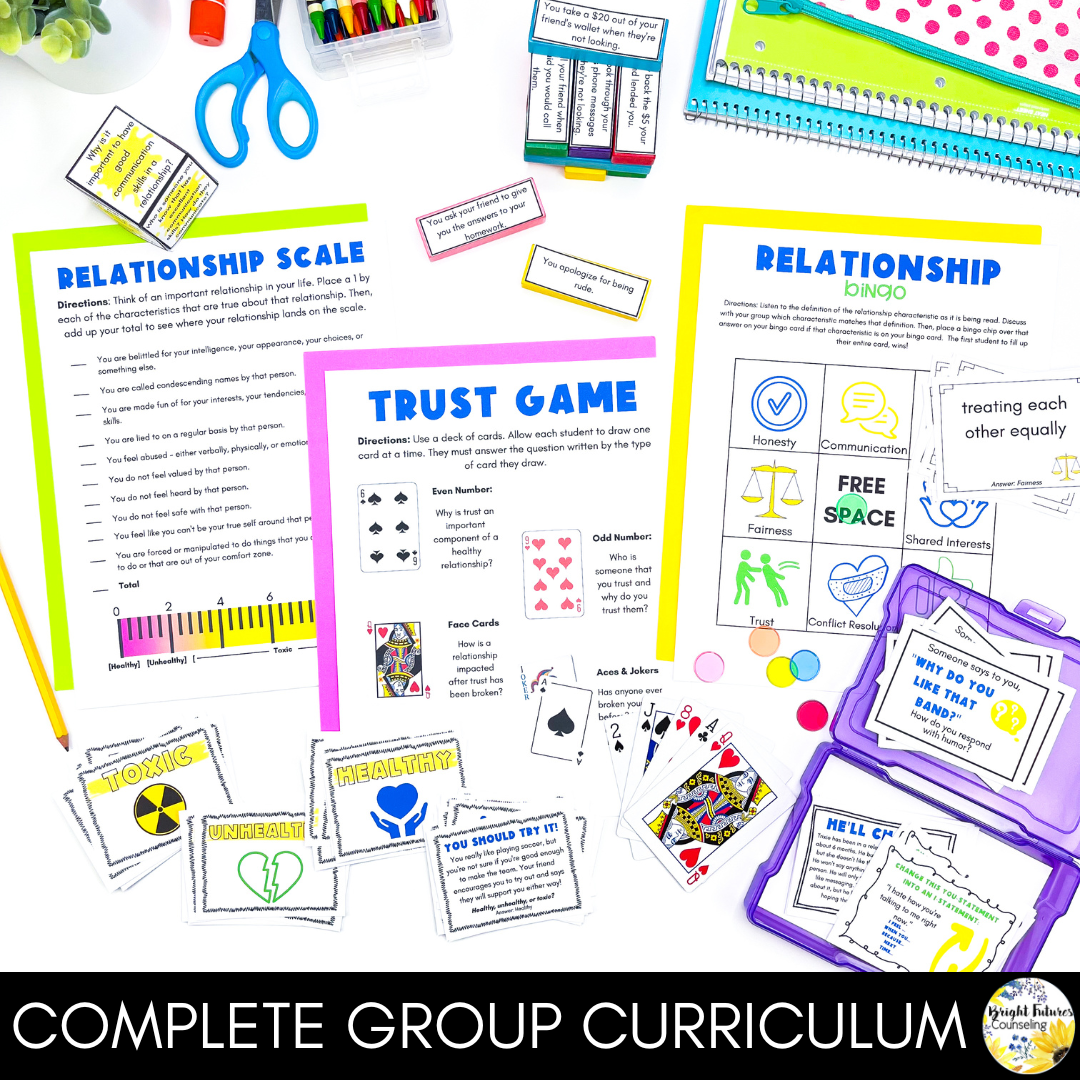 Relationship Skills Middle School Counseling Group | Build Healthy Rel