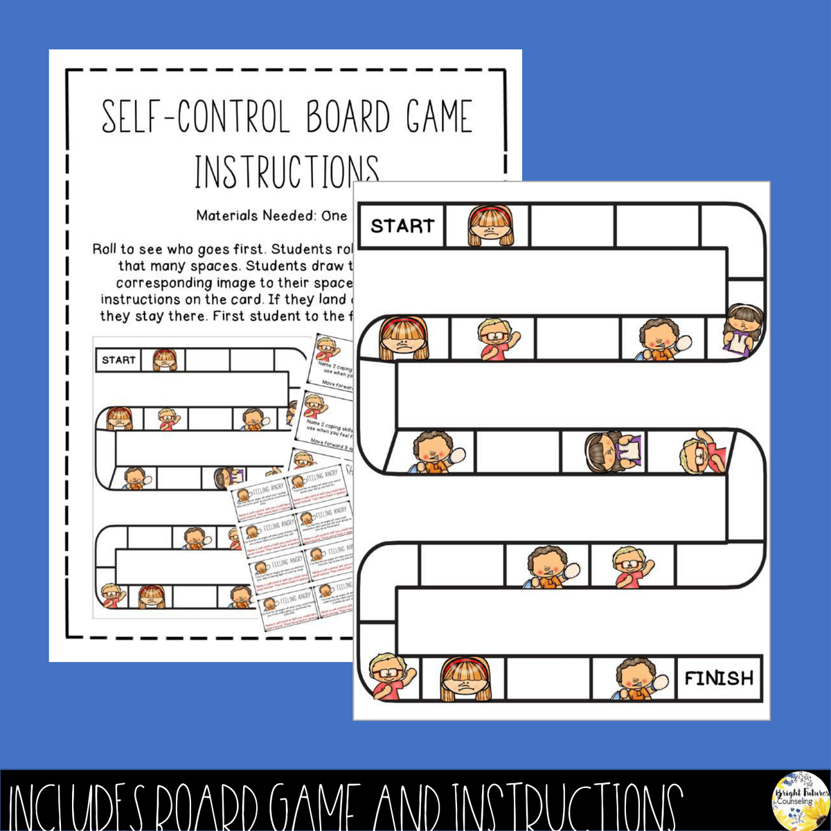 Self-Control Board Game + Digital School Counseling Game