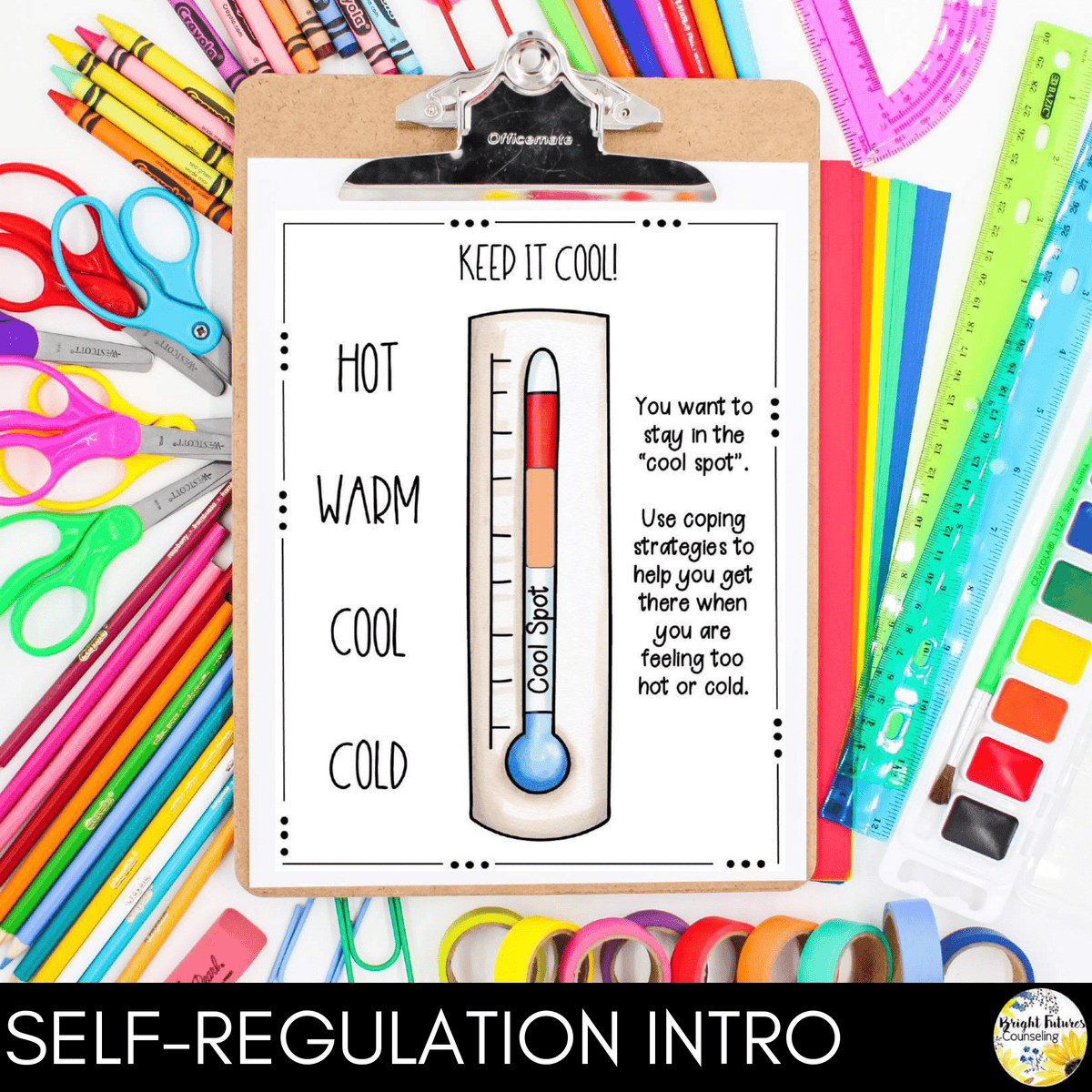 Self-Regulation BUNDLE Self-Regulation Counseling Lesson and Data Trac
