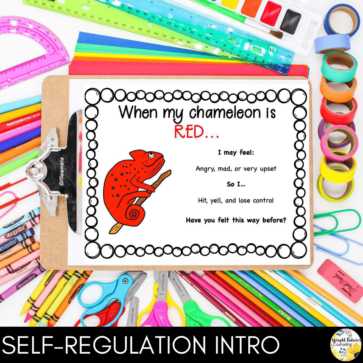 Self-Regulation BUNDLE Self-Regulation Counseling Lesson and Data Trac
