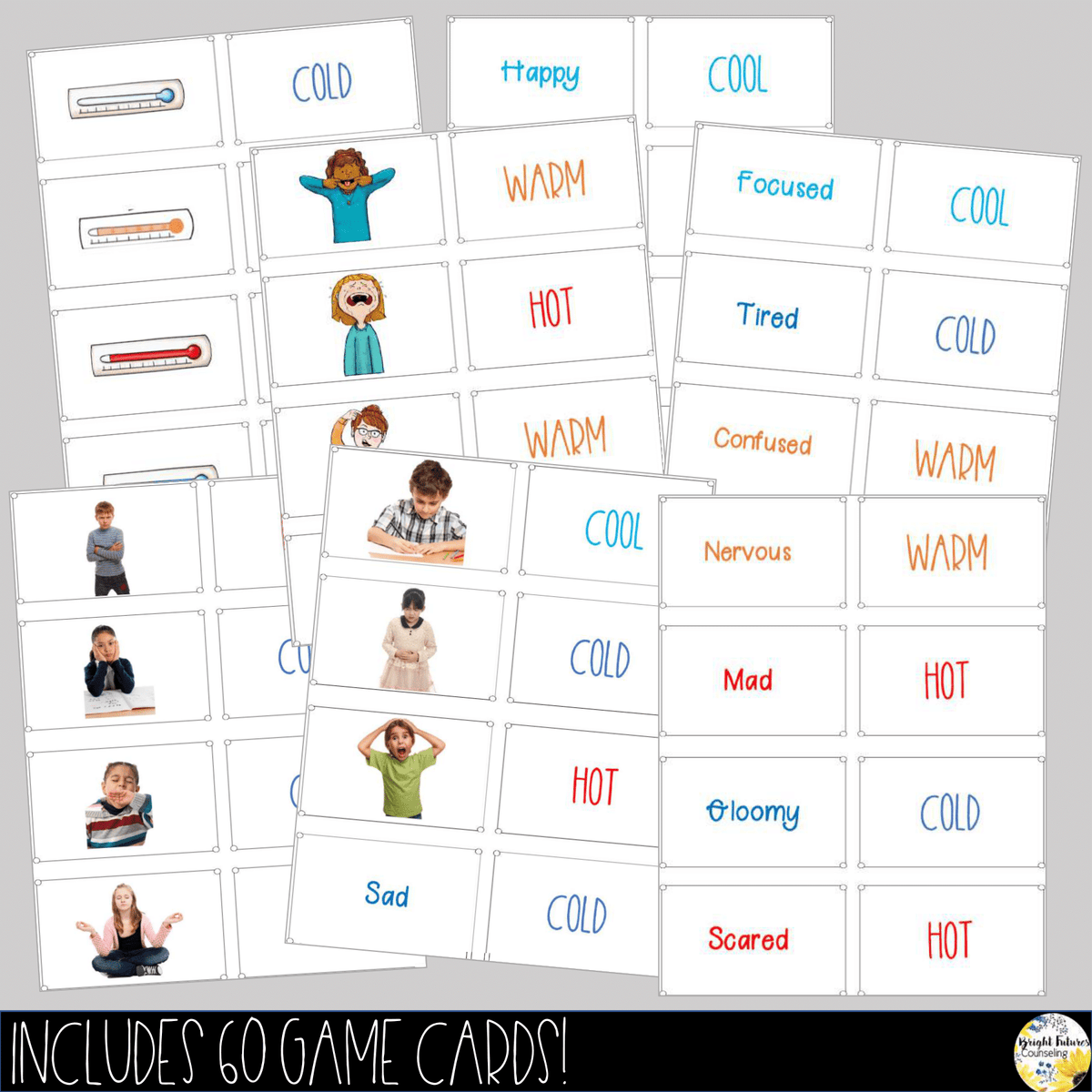 Self-Regulation Matching Game - Emotions Memory Card Game