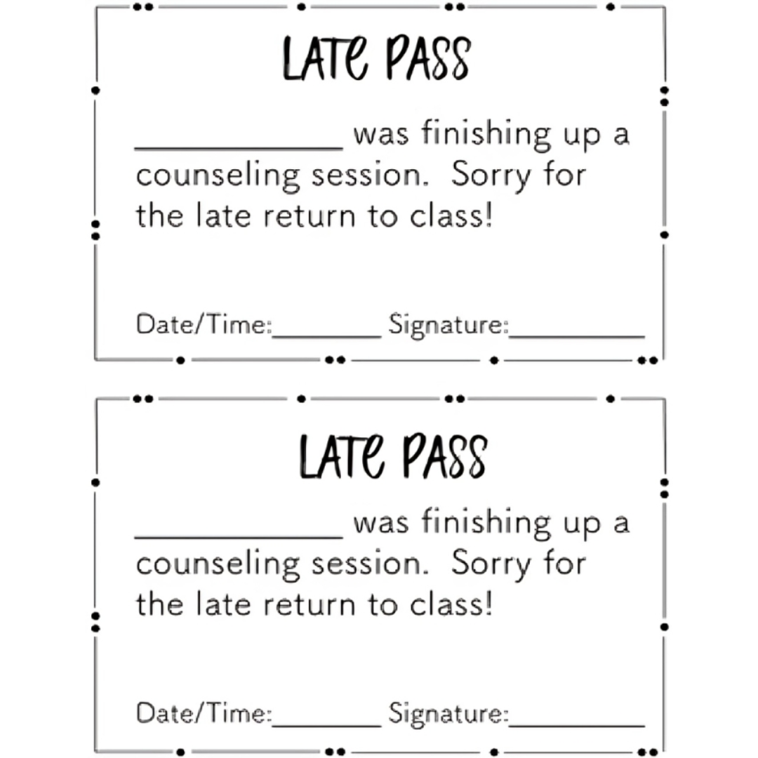 Late Pass for Counseling
