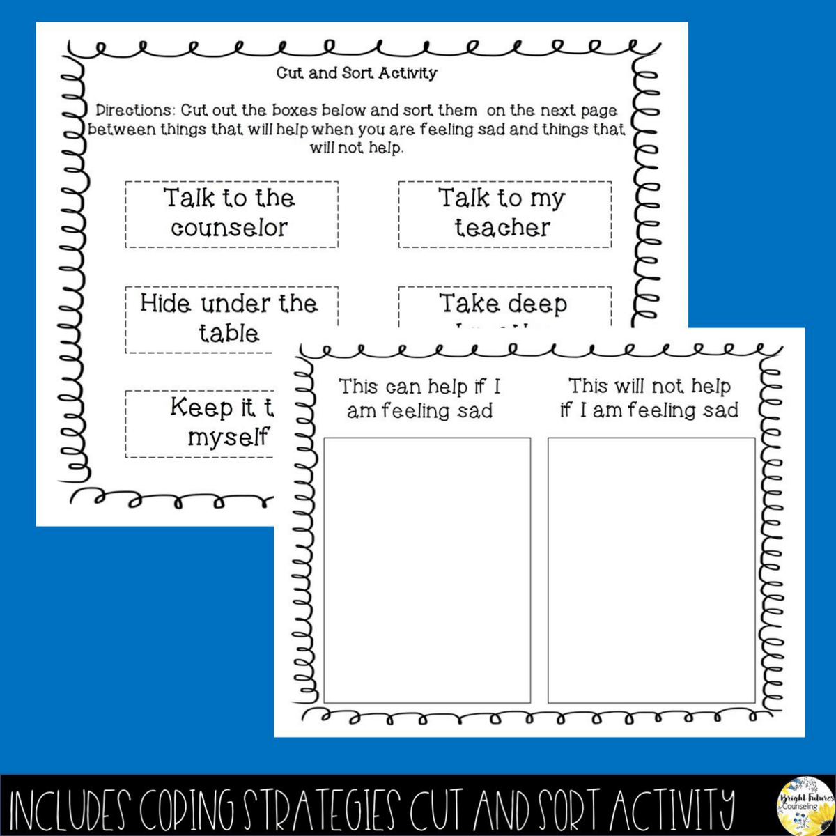 Separation Anxiety Activity Pack for New Students Team Brave Beginners