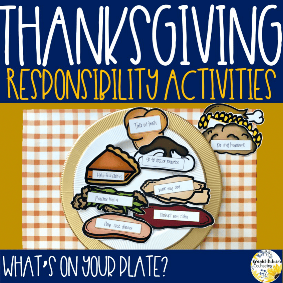 Thanksgiving Responsibility Activity What's On Your Plate? Responsibil