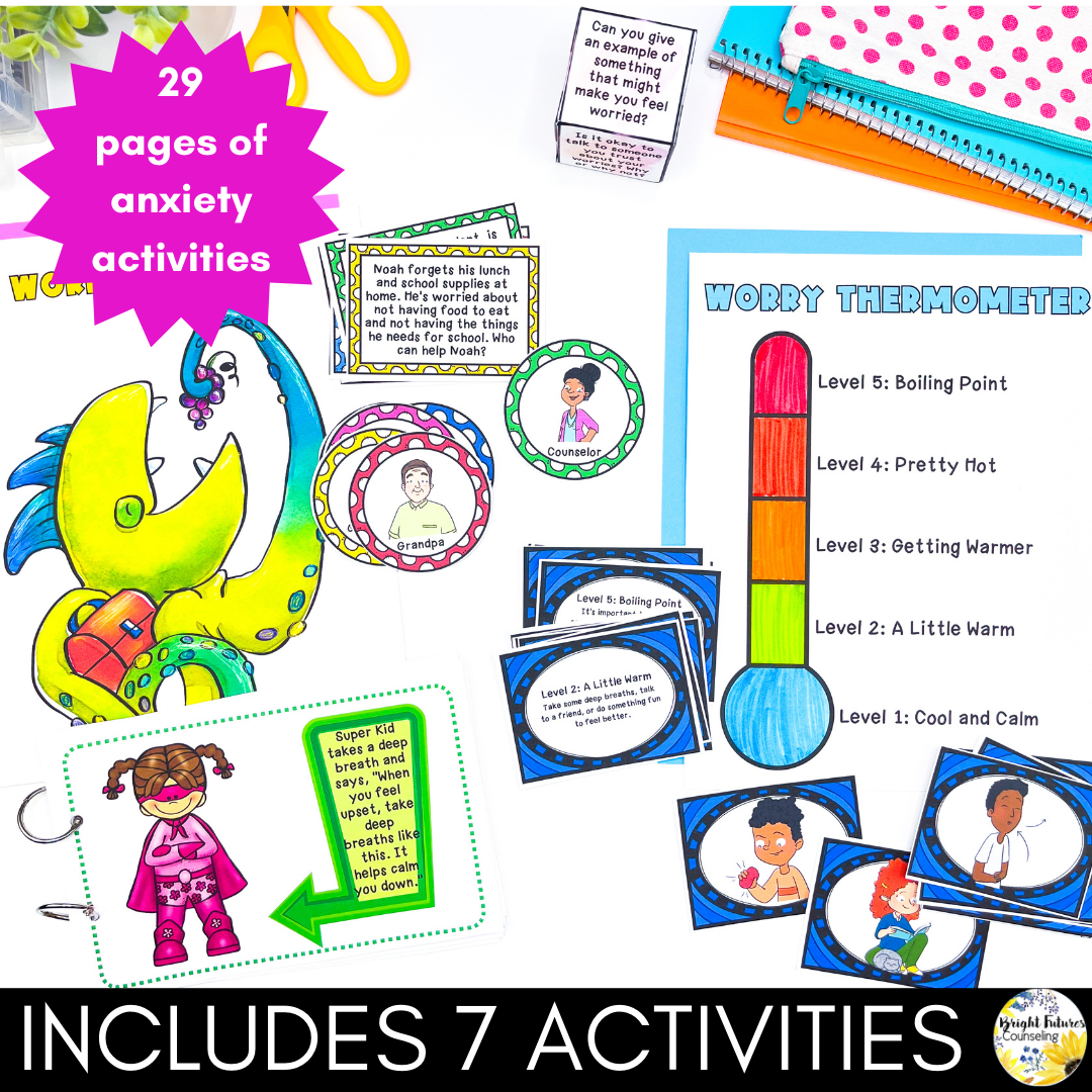 Worry and Anxiety Management - Coping Skills Activities for Primary Gr