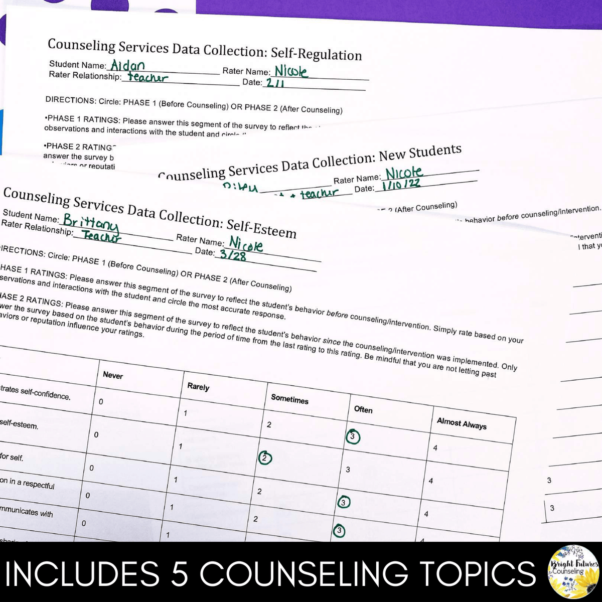Data Collection Behavior Surveys - School Counseling Data Tracking For ...
