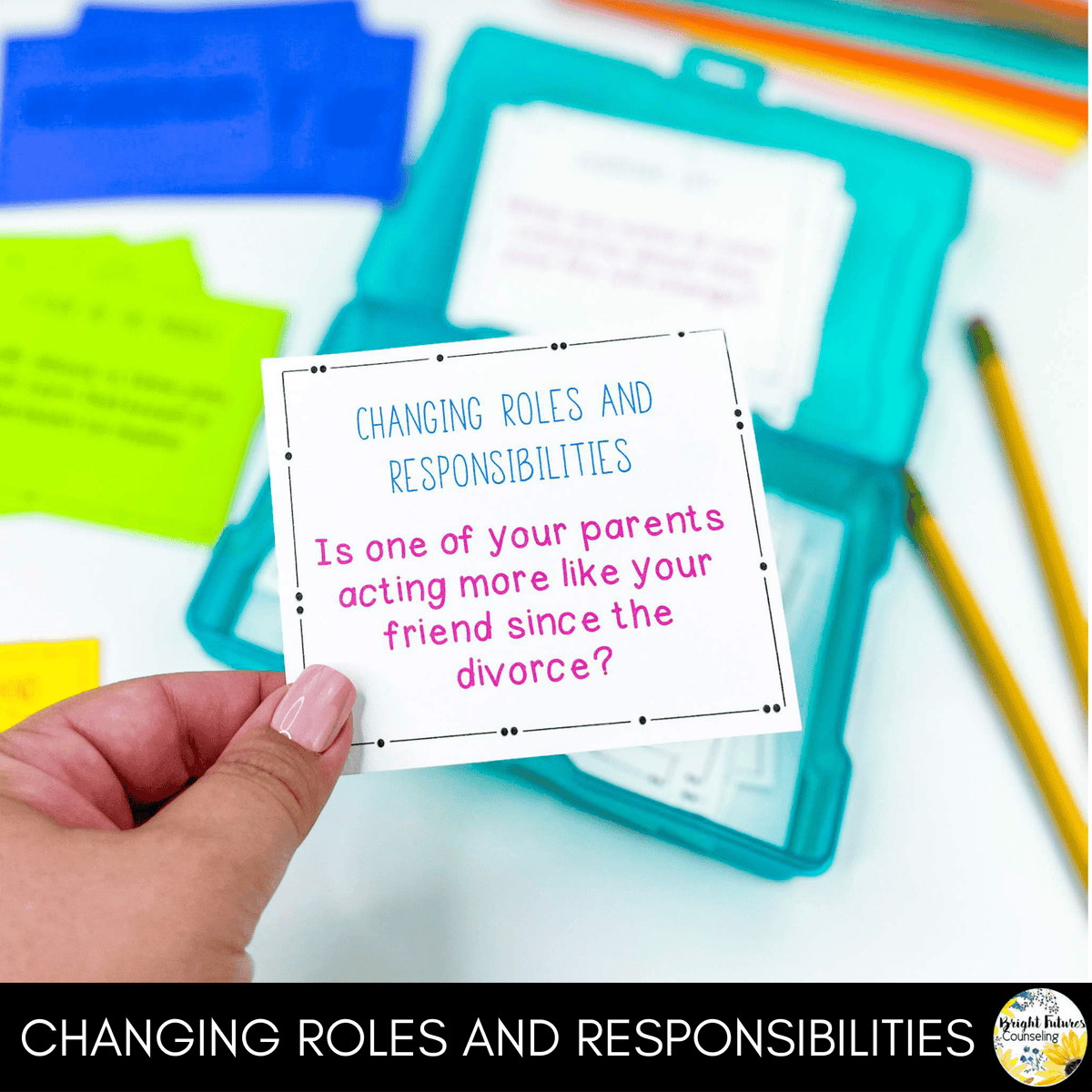 Divorce Discussion Cards Counseling Activity