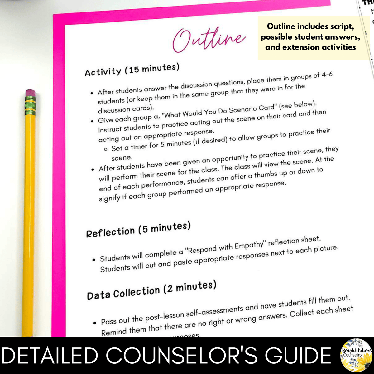 Empathy Lesson for Social Emotional Learning and Elementary School Cou