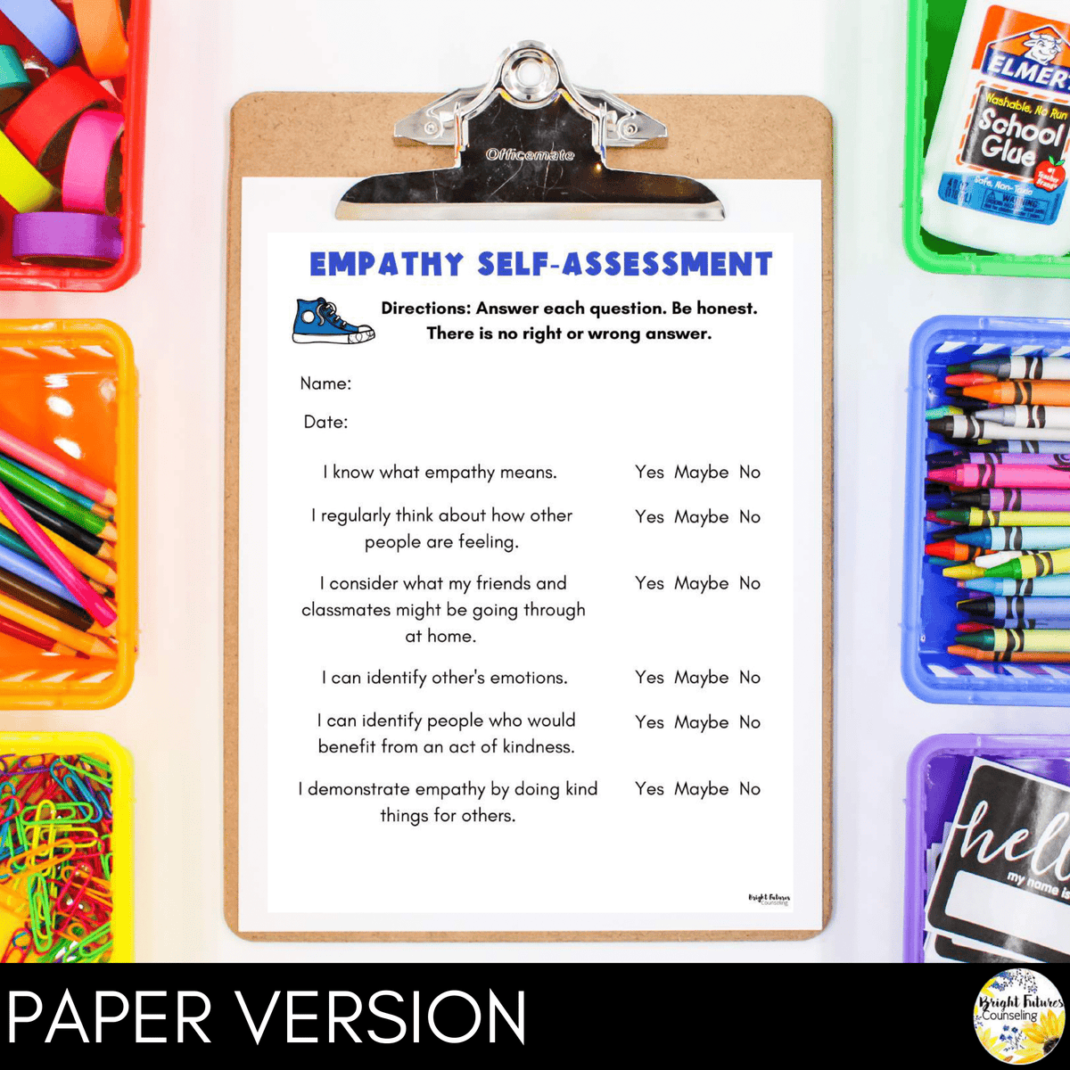 Empathy School Counseling Self-Assessment