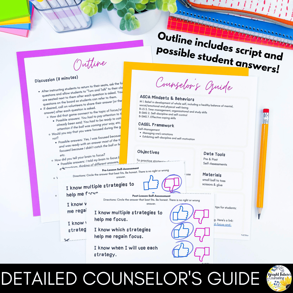 Focus and Attention Lesson for Social Emotional Learning and School Co