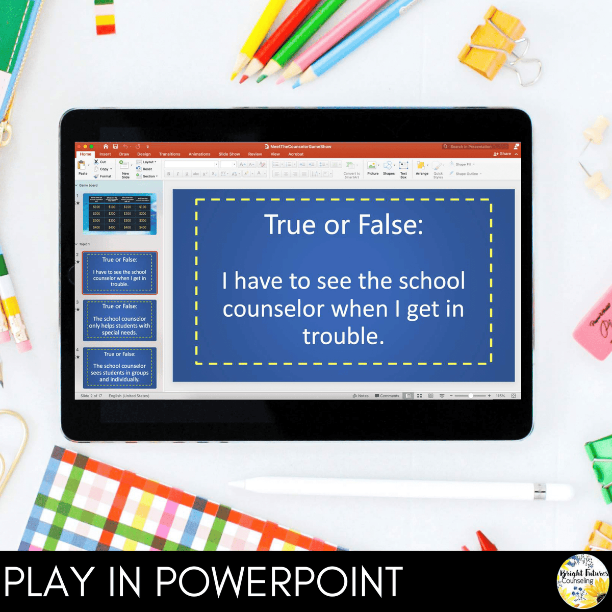 Meet the Counselor Game Show - School Counselor Introduction