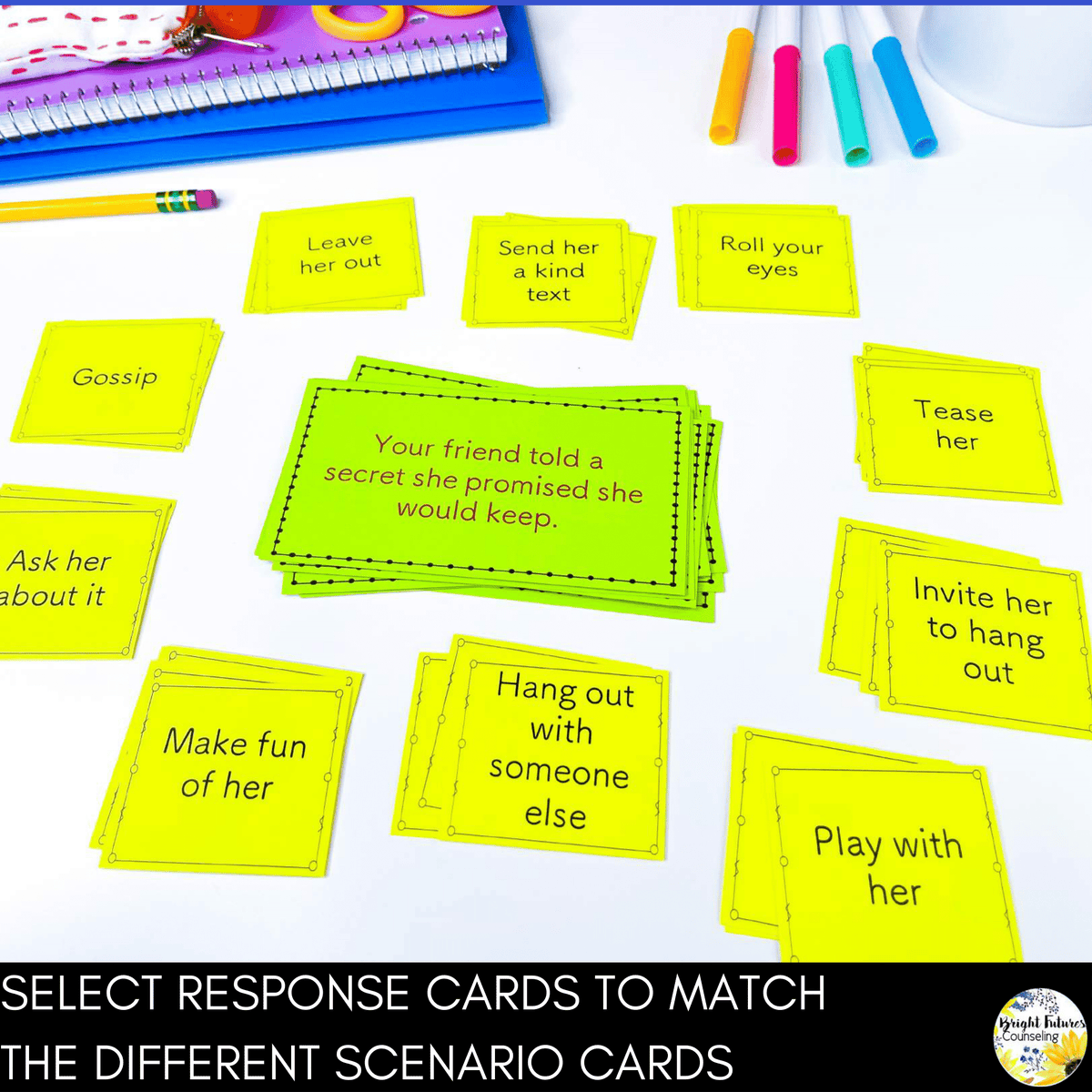 Relational Aggression Social Skills Card Game Counseling Game