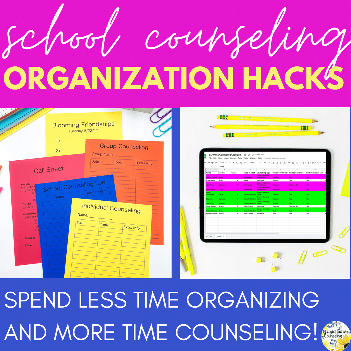 School Counseling Organization Hacks Counselor Organization Tools