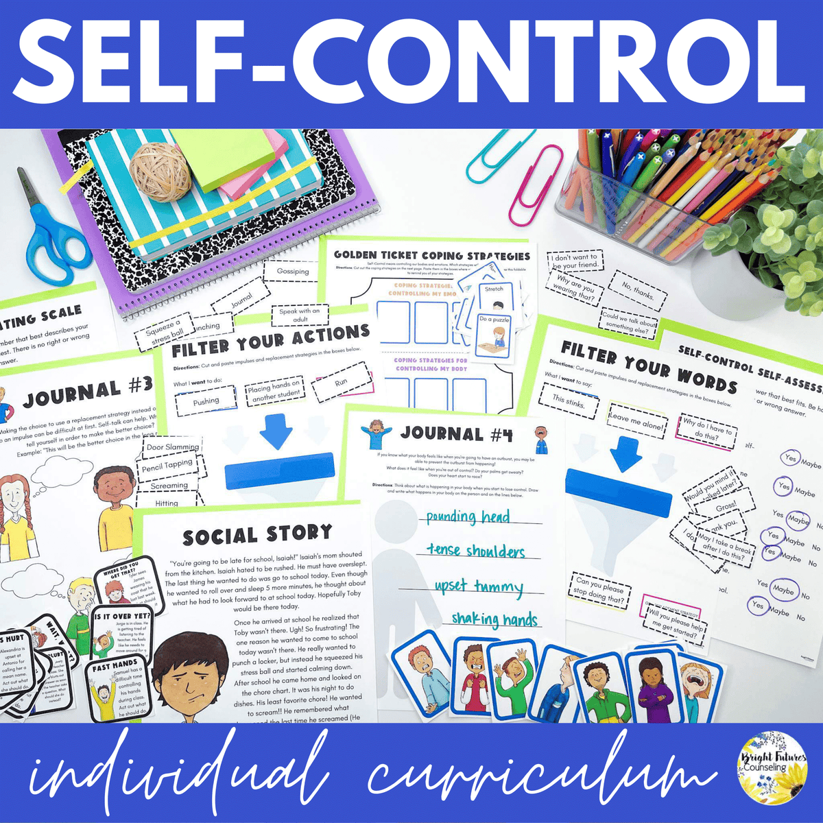 Self-Control Individual Counseling Curriculum + Data Tracking Tools