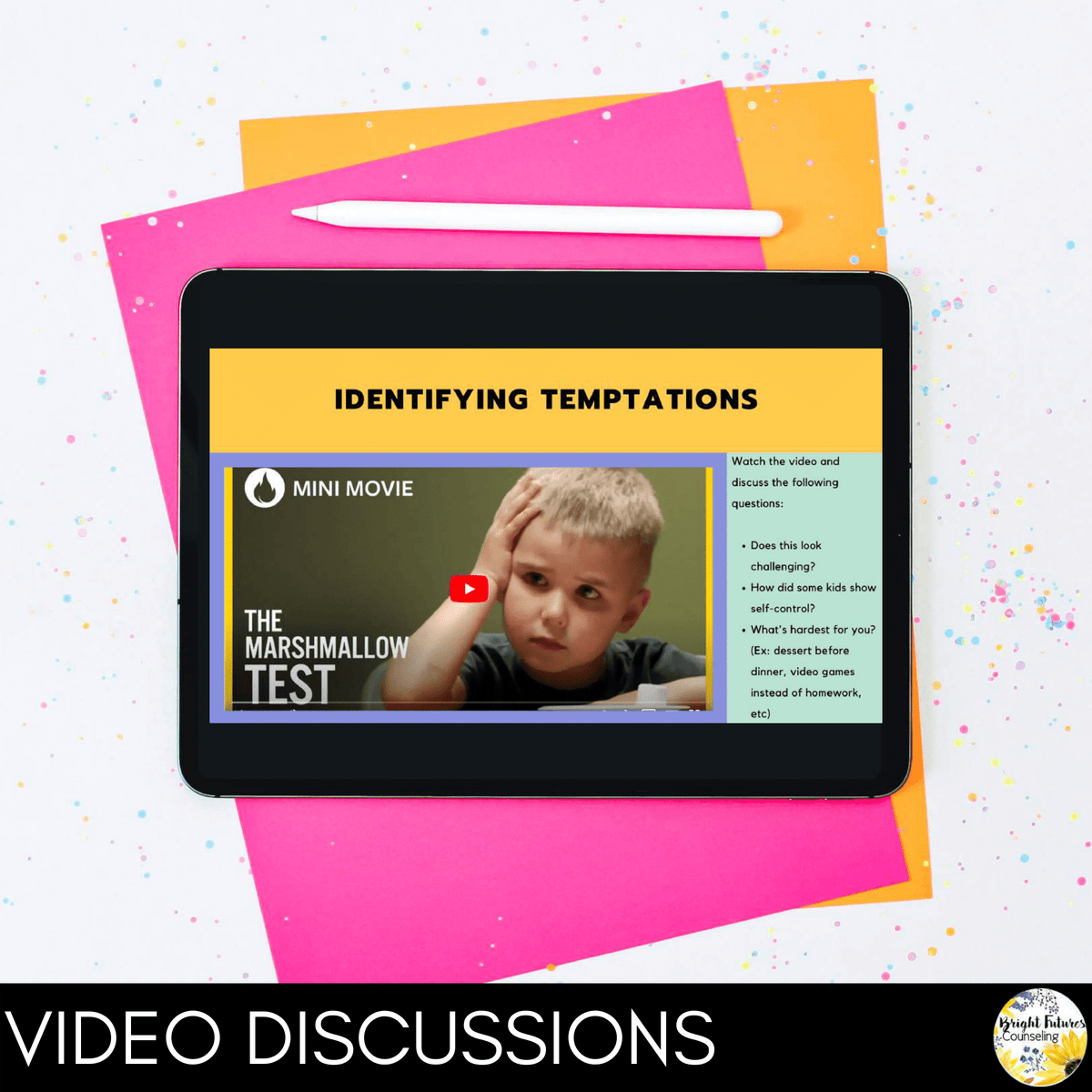 Self-Control SEL Class Lesson - Editable Character Education Counselin