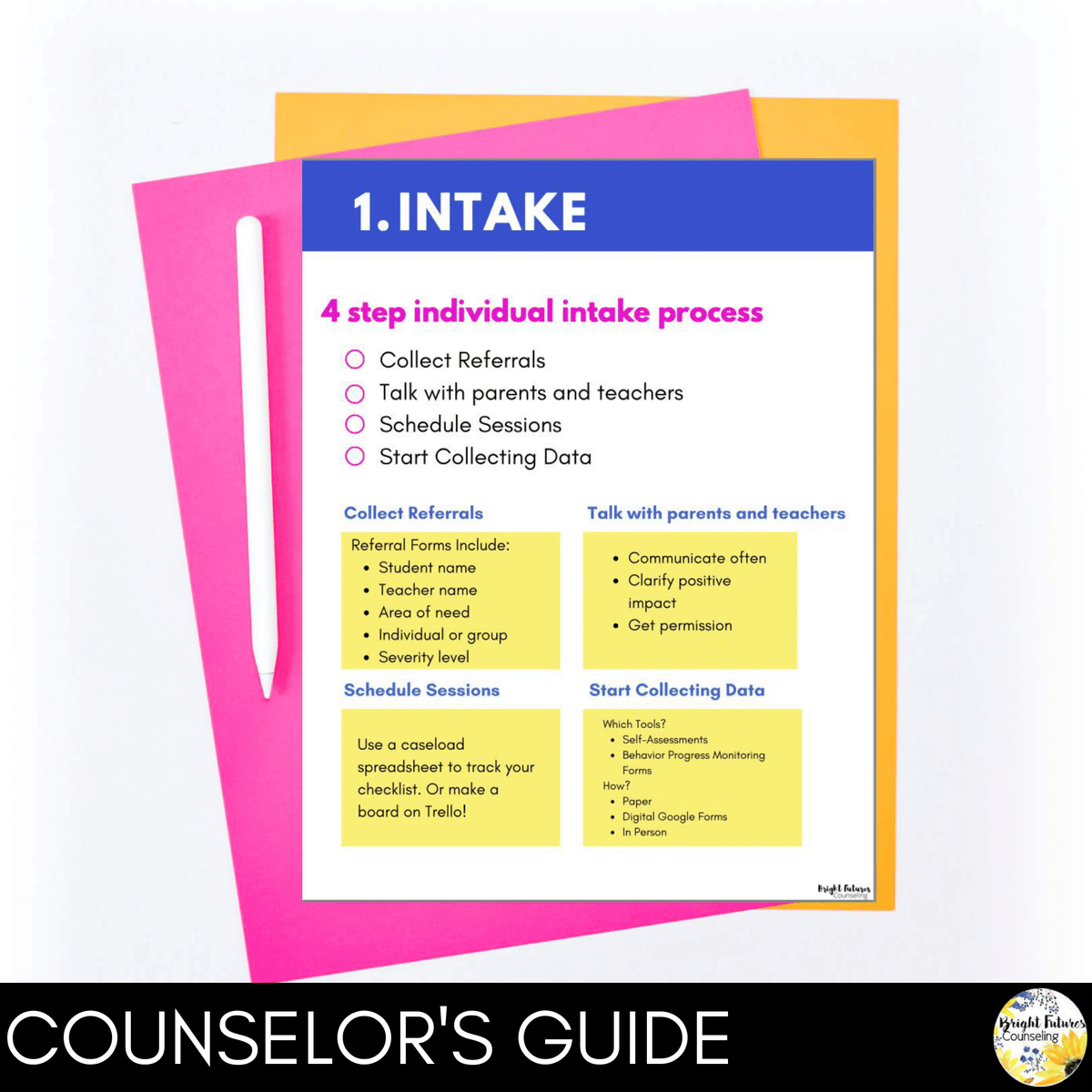 Self-Regulation Individual Counseling Curriculum + Data Tracking Tools