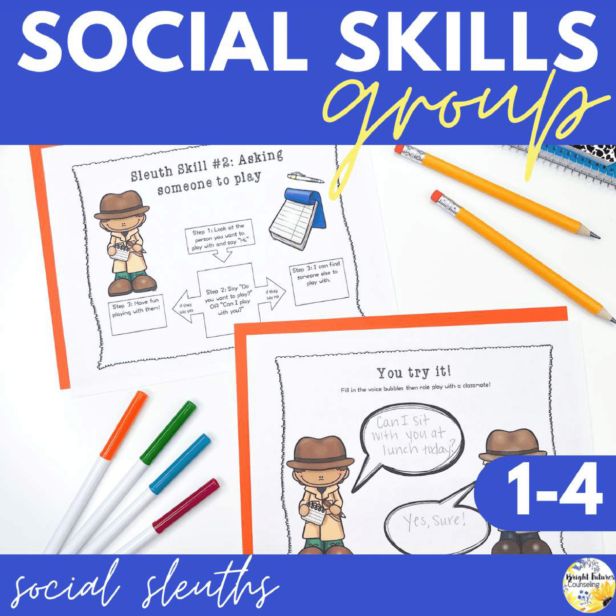 Social Skills Counseling Group - 10 Weeks of Activities, Games, Lesson