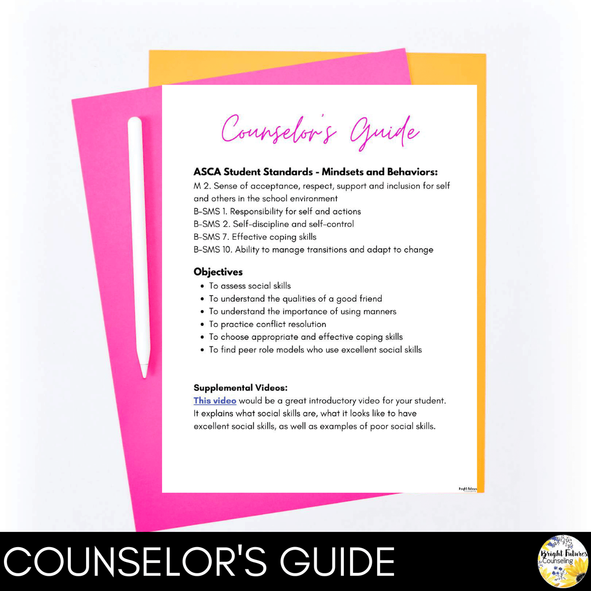 Social Skills Individual Counseling Curriculum - Primary