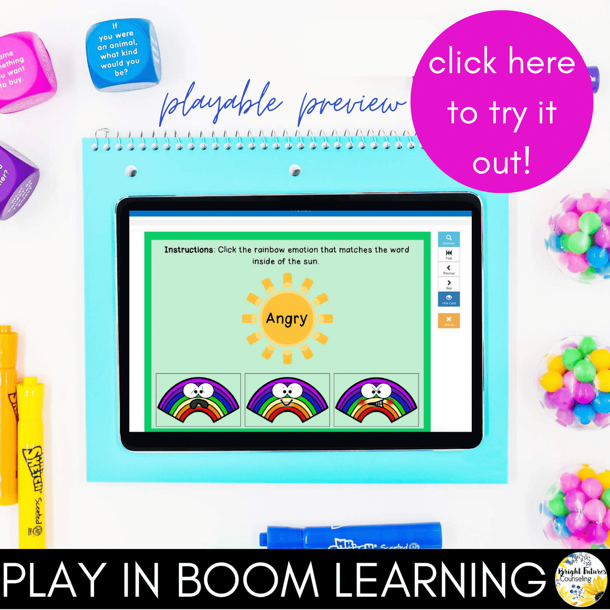 Spring SEL Boom Cards - Digital Social Emotional Learning Activity