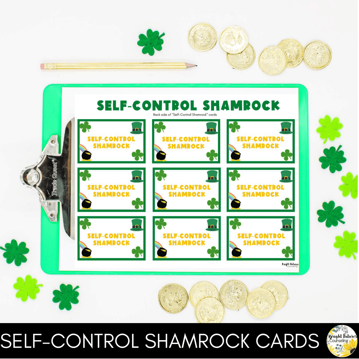 St. Patrick's Day Self-Control Board Game - School Counseling Activity