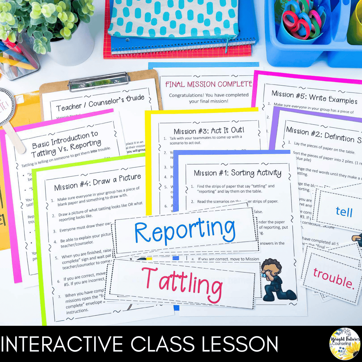 Tattling vs. Reporting Escape Room Guidance Lesson