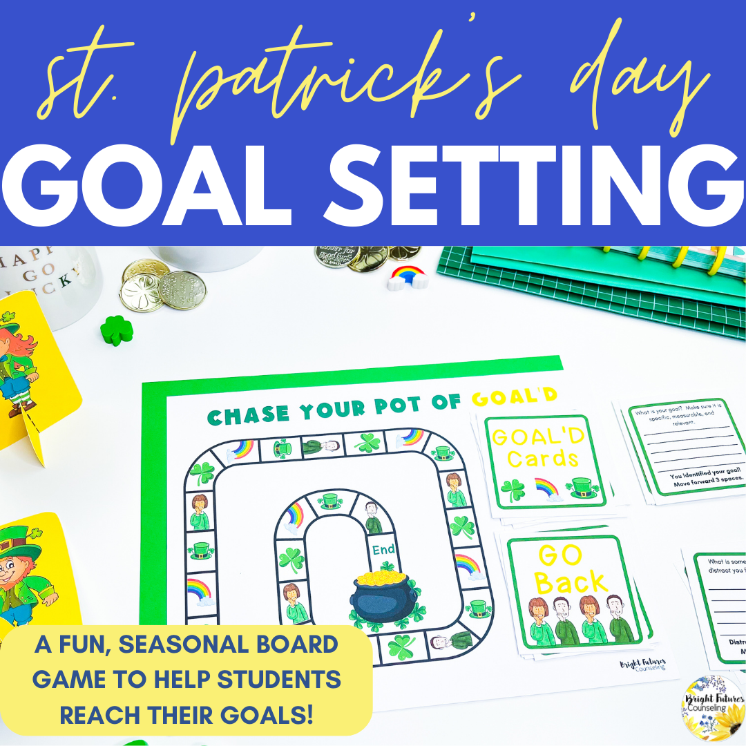 St. Patrick's Day Goal Setting Board Game - School Counseling Game