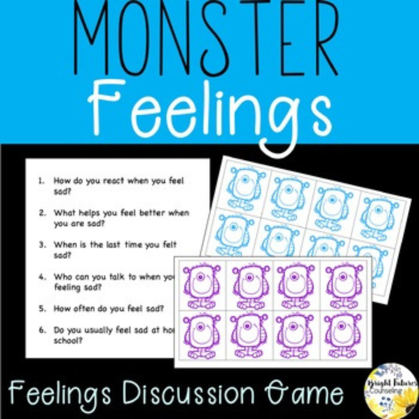 Feelings Game Monster Feelings School Counseling Game