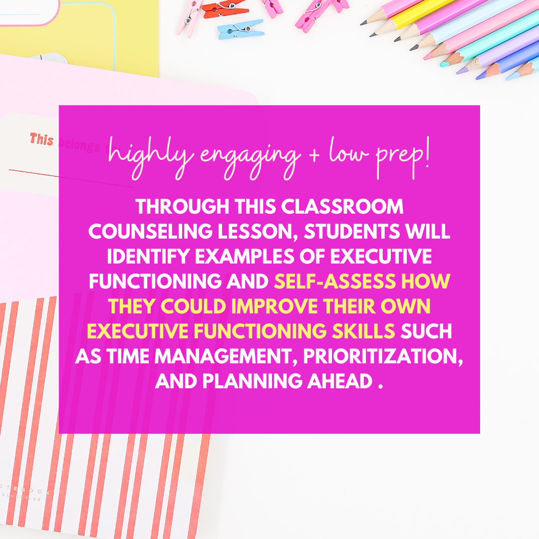 Executive Functioning Lesson Plans for Middle School Study Skills & Co