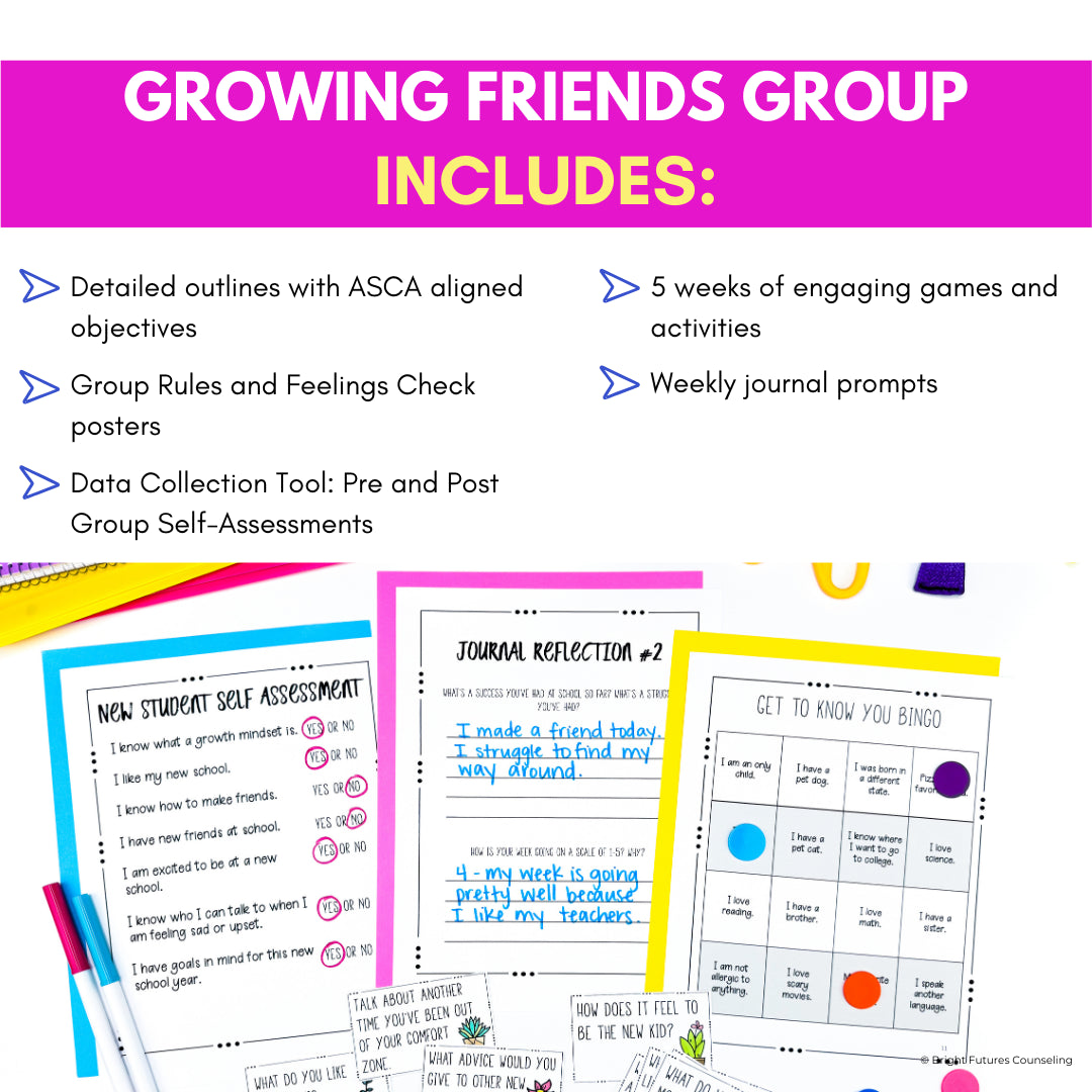 New Student Group - School Counseling Friendship Small Group for New S