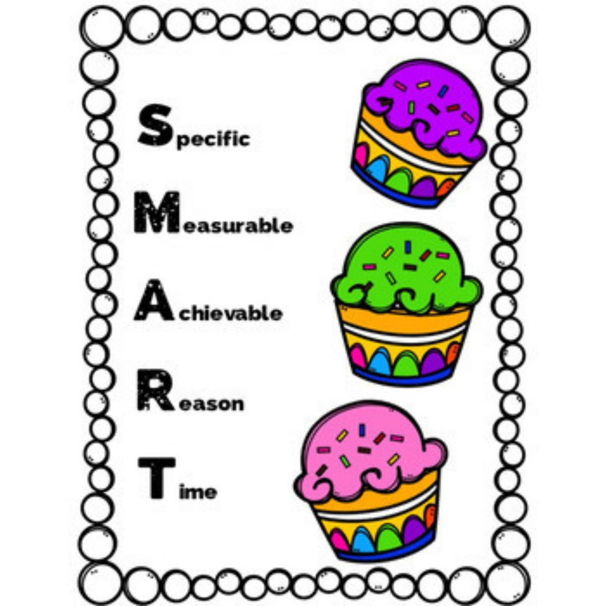 SMART Goal Setting Cupcake Goals