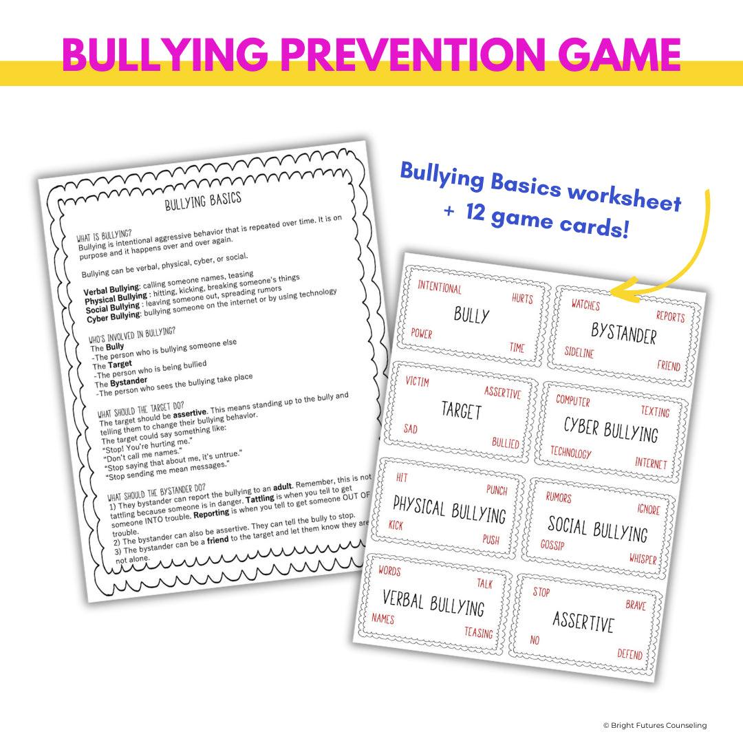 Bullying Prevention Game - Salad Bowl Charades School Counseling Game