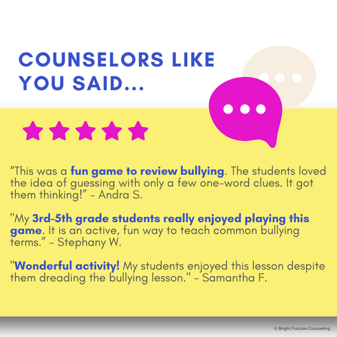 Bullying Prevention Game - Salad Bowl Charades School Counseling Game